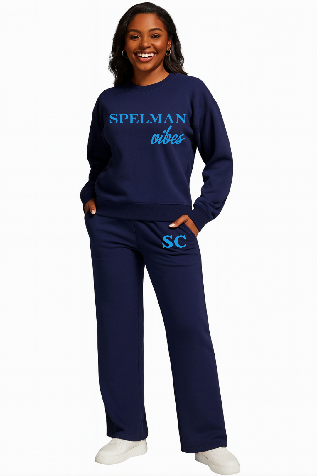 Spelman Vibes Non-Crop Jogging Suit – HBC You Designs